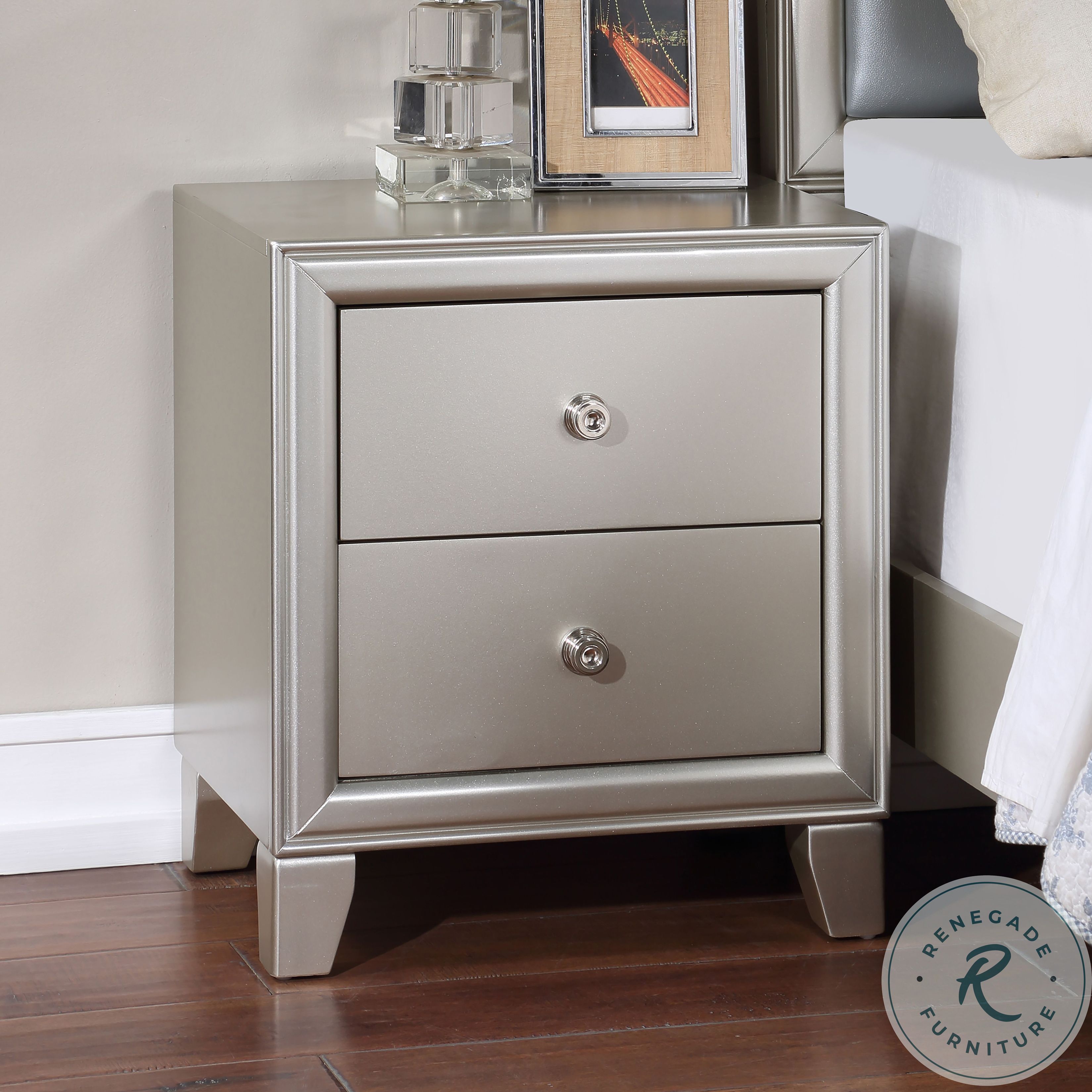 Omni Champagne Nightstand From Steve Silver | Coleman Furniture