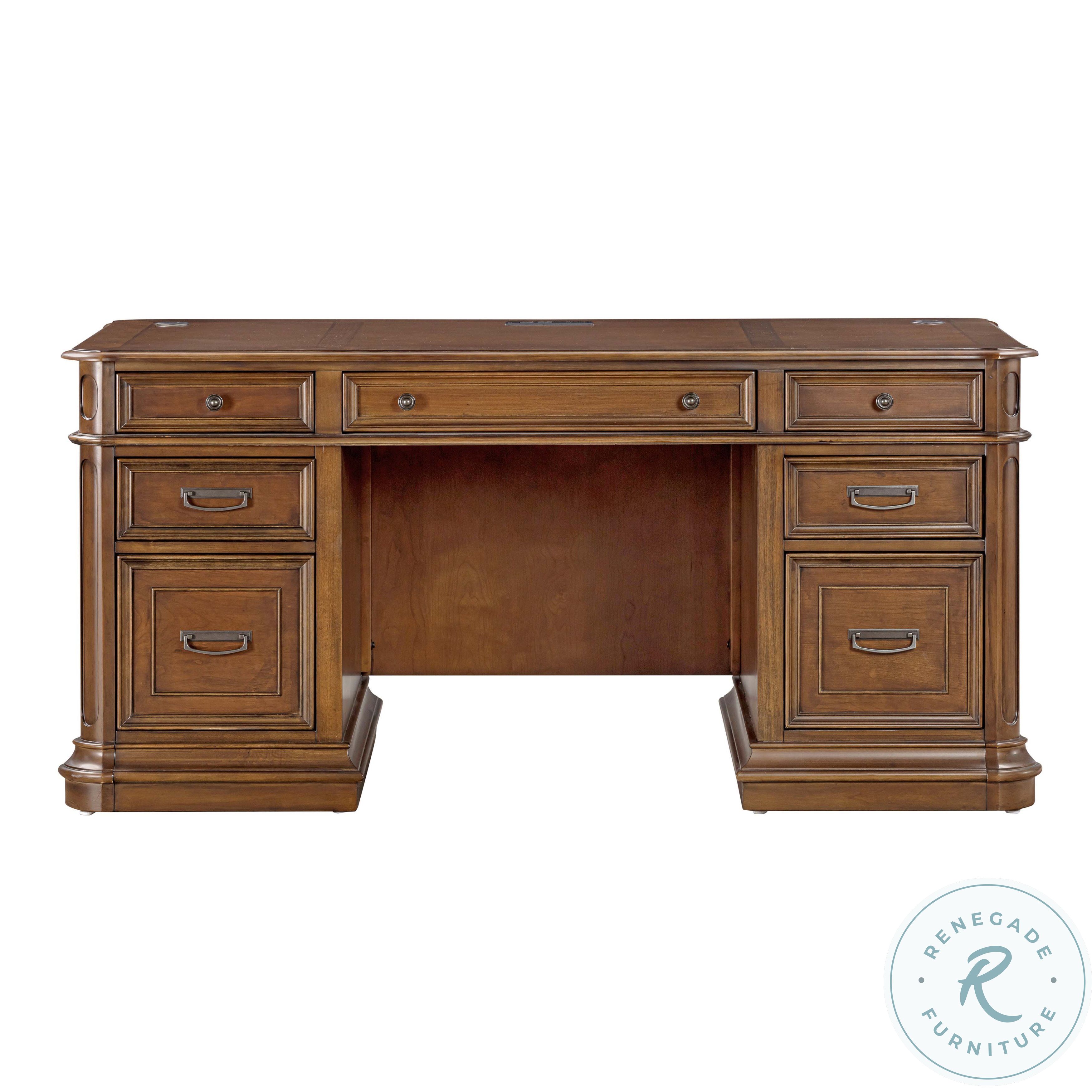 Roanoke Cherry 66" Executive Desk From Renegade | H361-20-25 ...