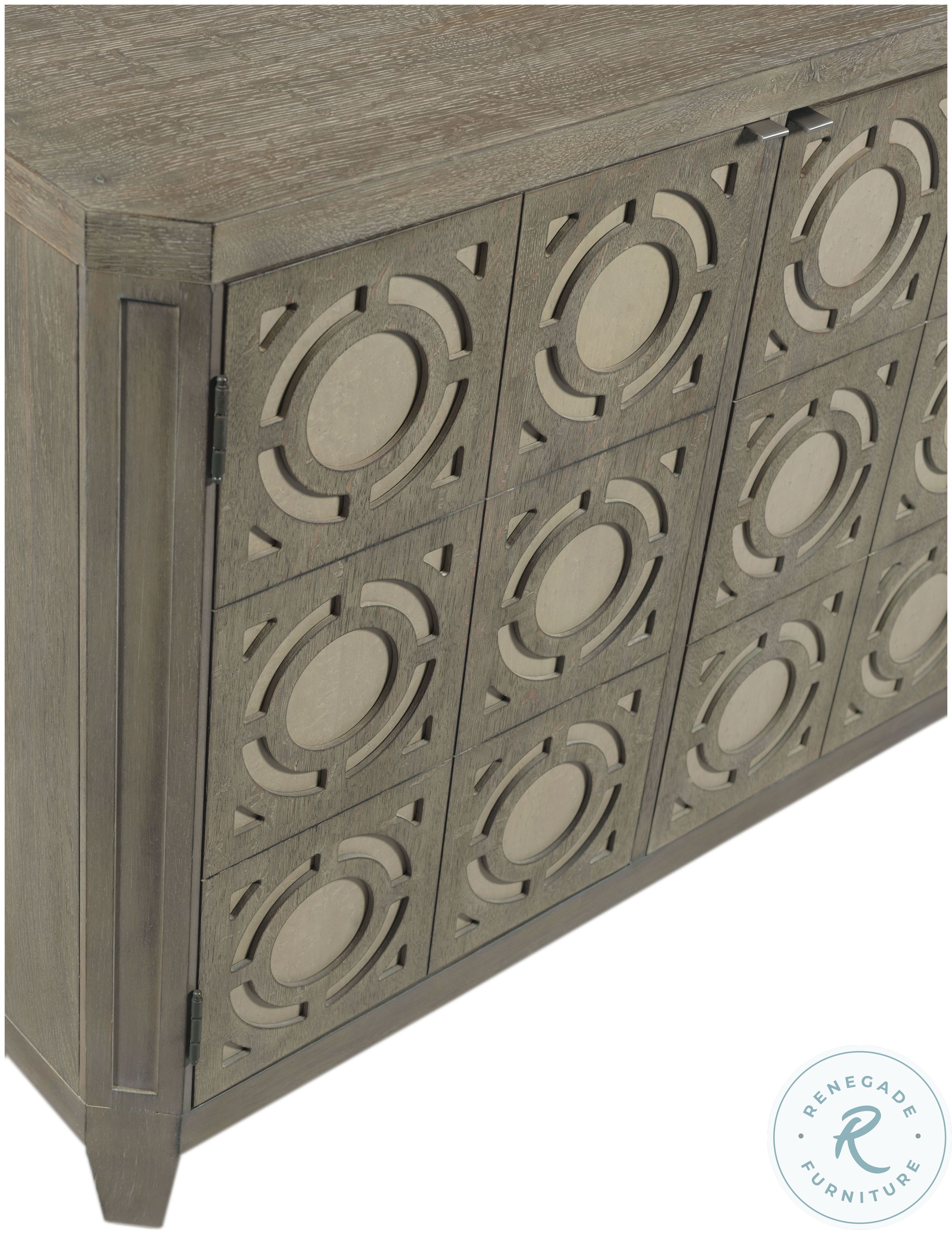 Hidden Treasures Light Stain Cercle 3 Door Chest From Hammary | Home ...