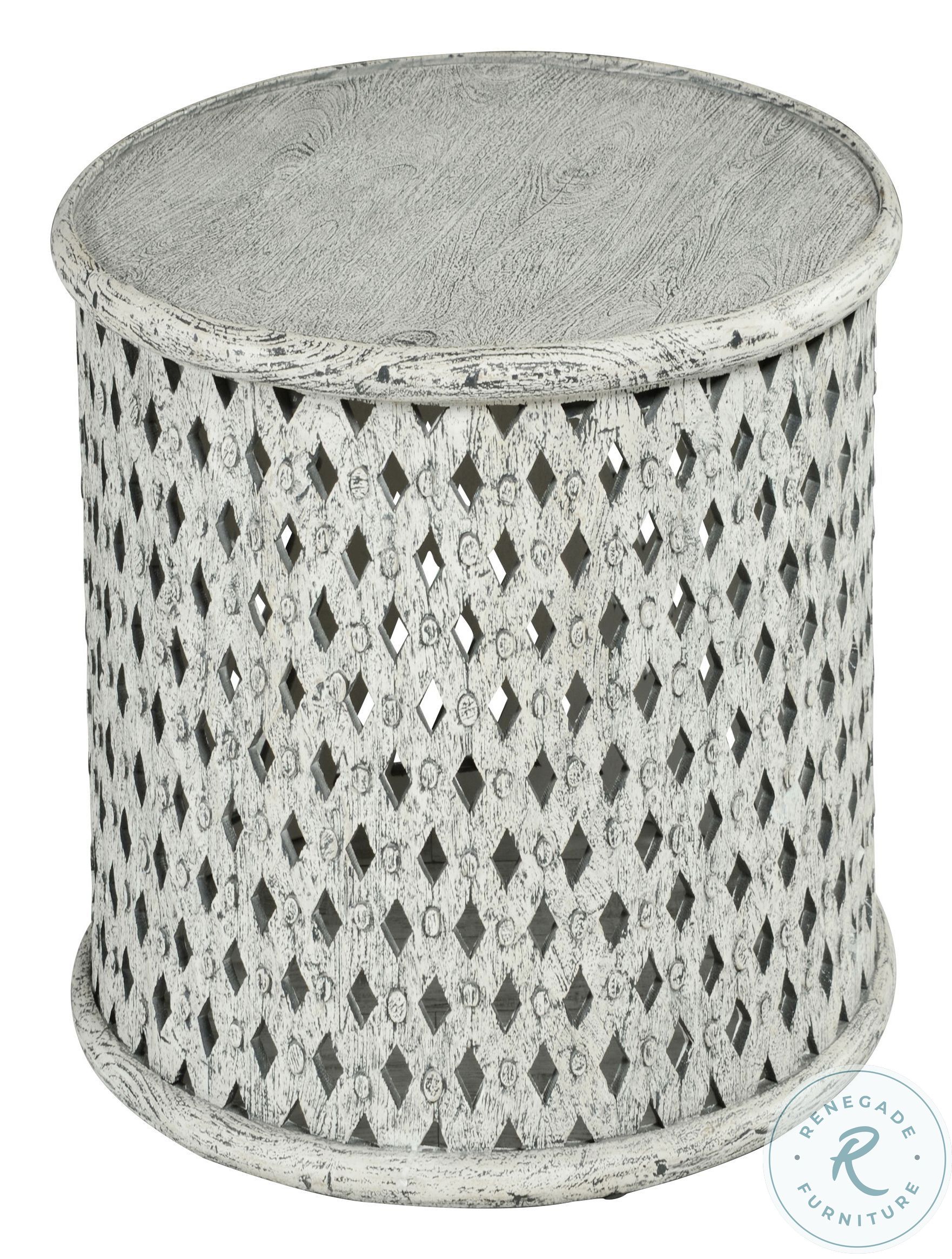 Samir Aged Alabaster Round End Table | HomeGalleryStores.com | SM100E