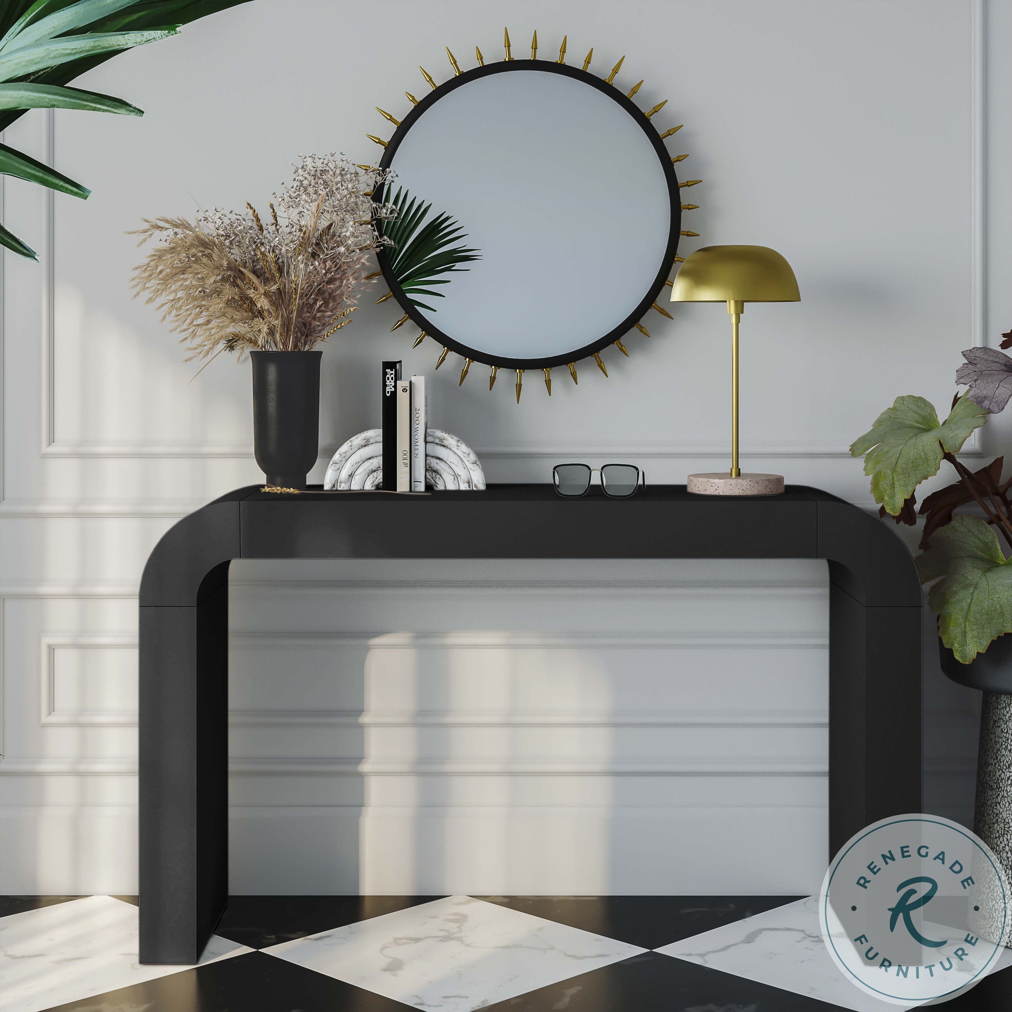 Hump Black Console Table | HomeGalleryStores.com | OC44099