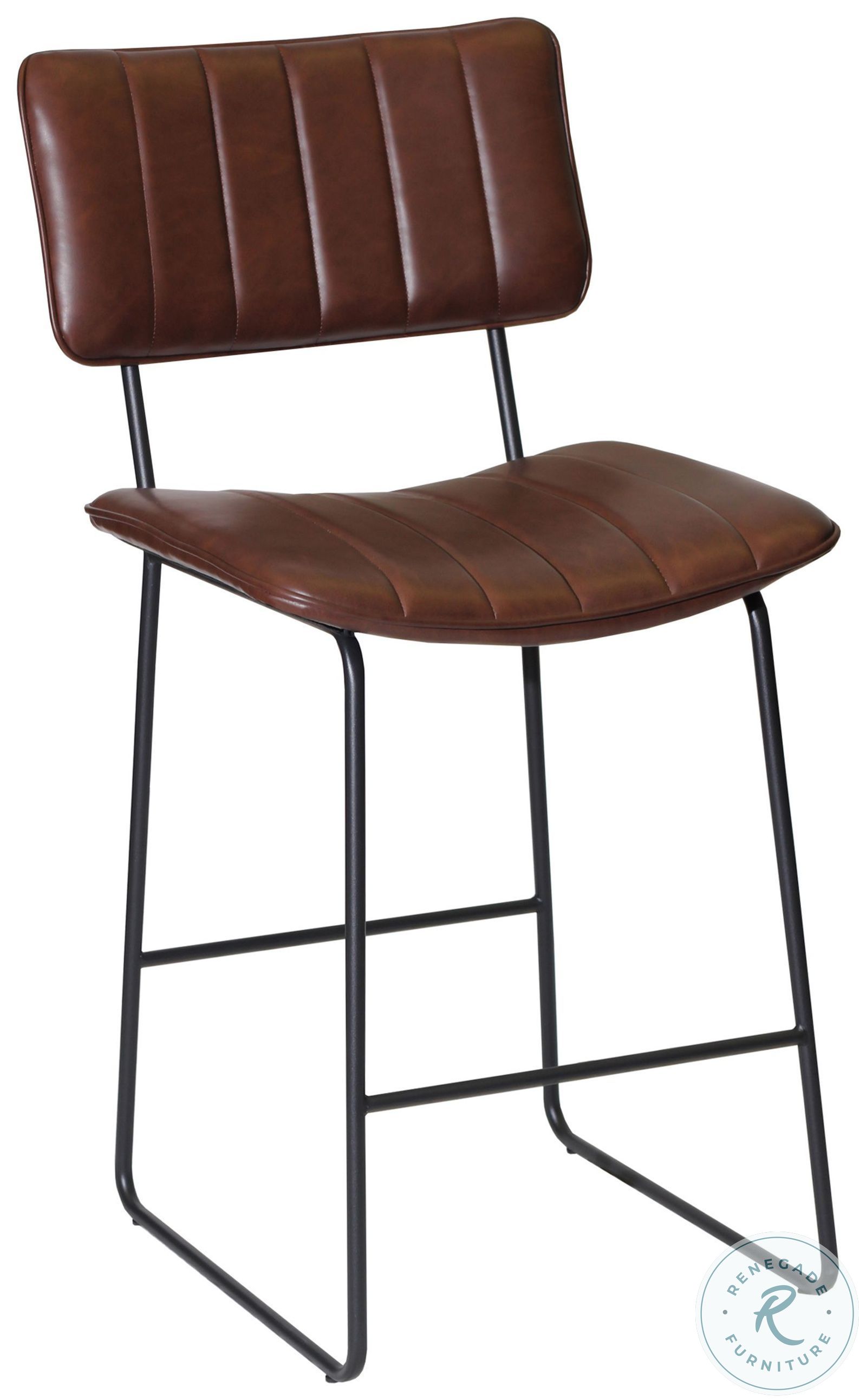 Tribeca Cordovan And Gunmetal Counter Height Stool | HomeGalleryStores ...