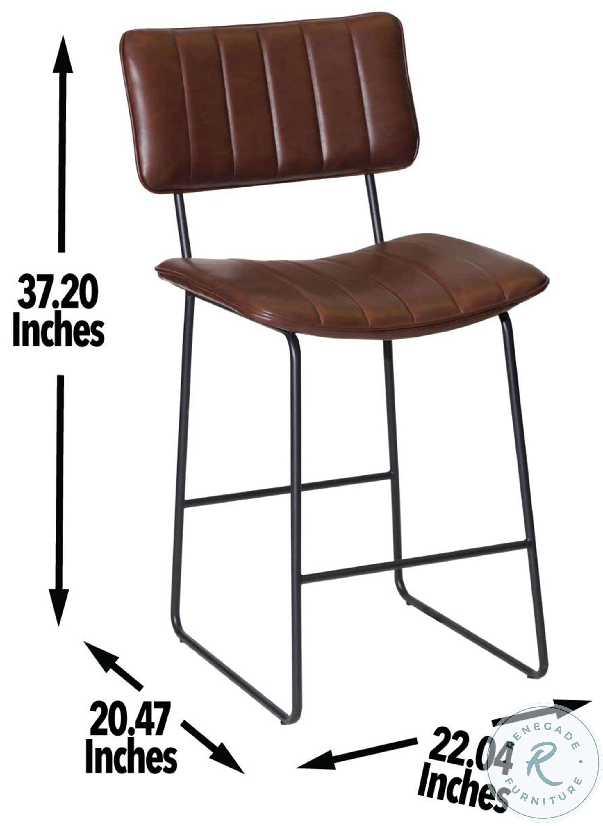 Tribeca Cordovan And Gunmetal Counter Height Stool | HomeGalleryStores ...