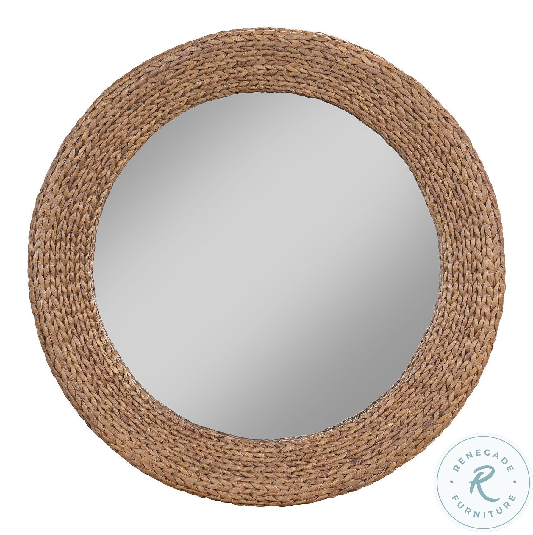 Modern Farmhouse Natural Fallon Round Mirror | HomeGalleryStores.com ...