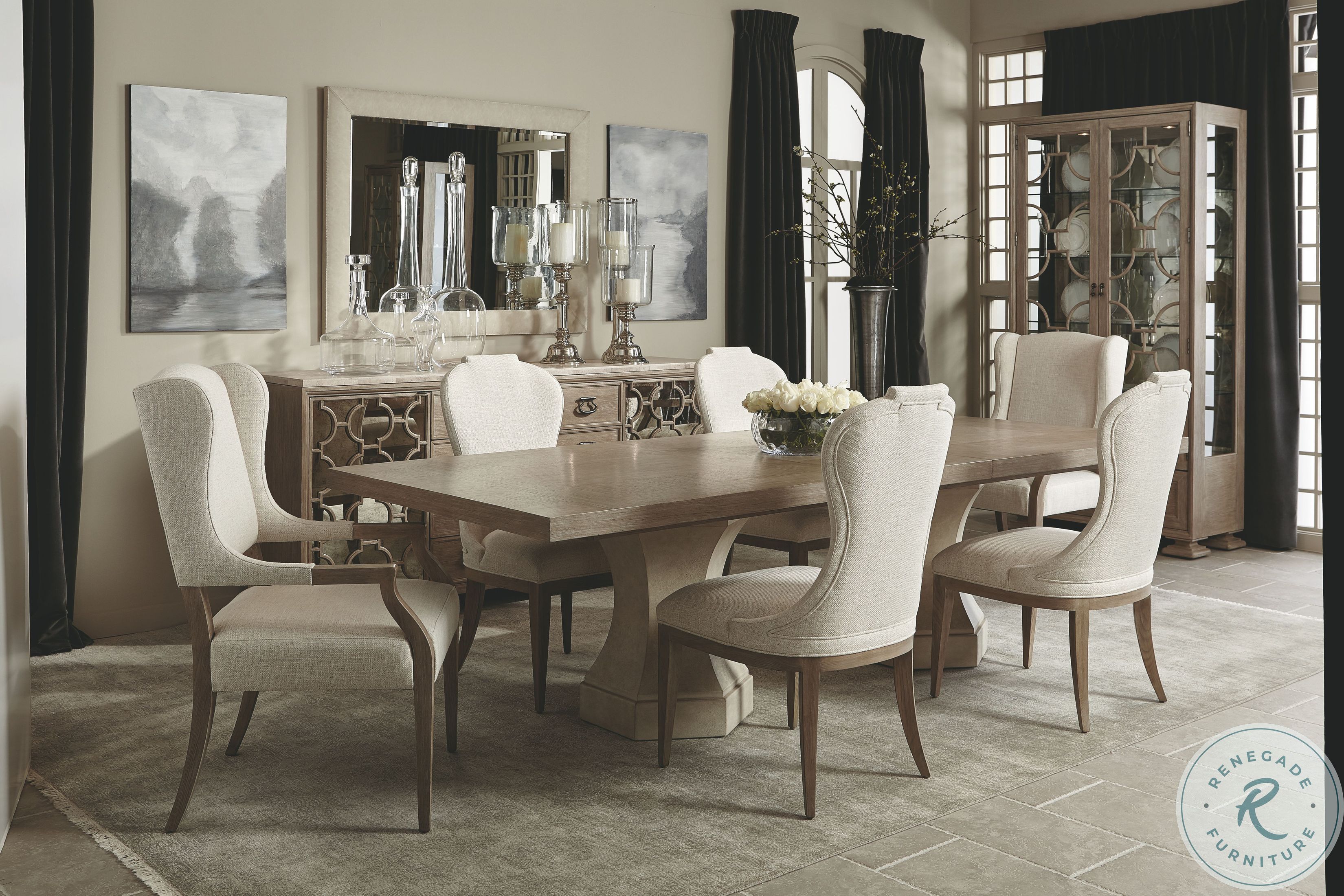 Santa Barbara Sandstone and Textured Cameo Rectangular Extendable ...