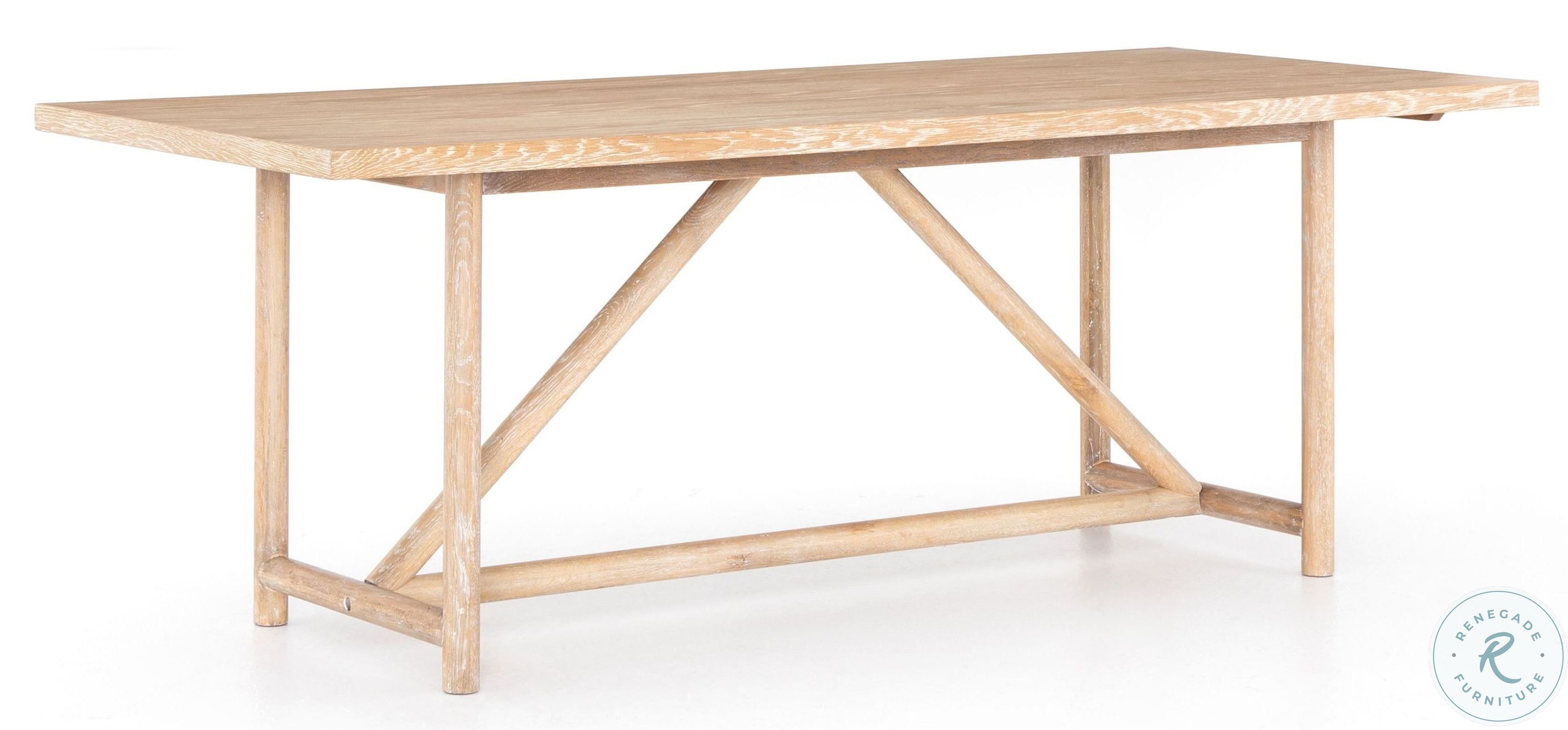 Patten Mika Whitewashed Oak And Whitewashed Oak Dining Table ...