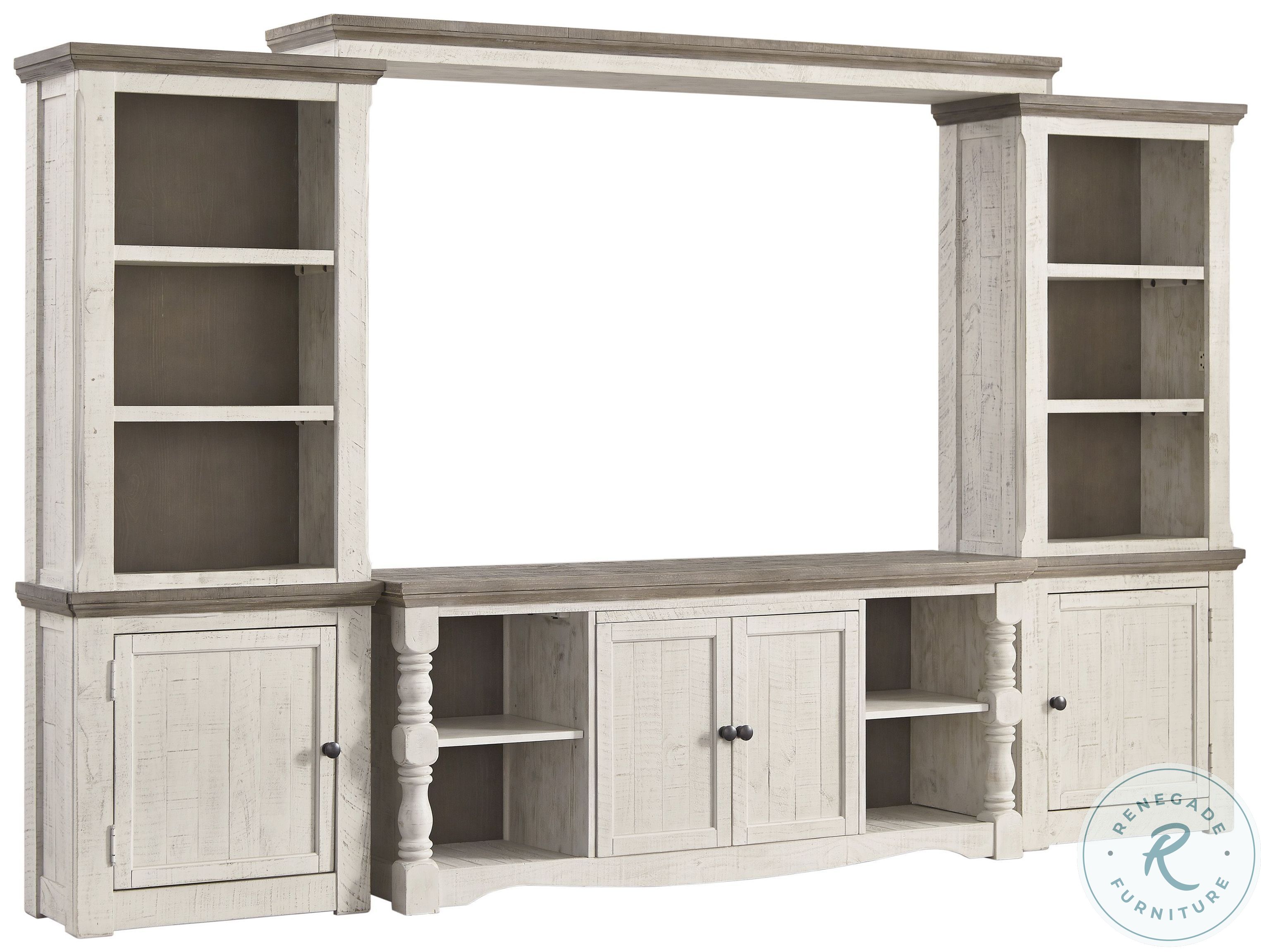 Havalance Two Tone 4 Piece Entertainment Center | HomeGalleryStores.com ...