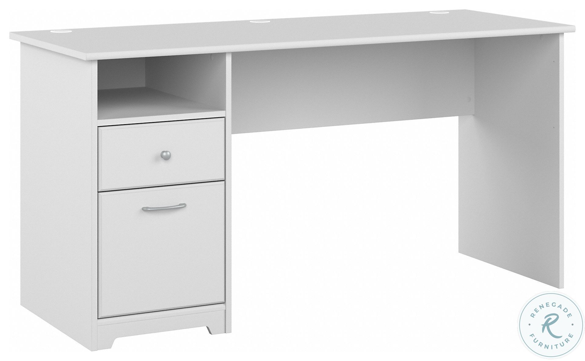 Cabot White 60" Computer Desk with Drawers From Bush Furniture | Home ...