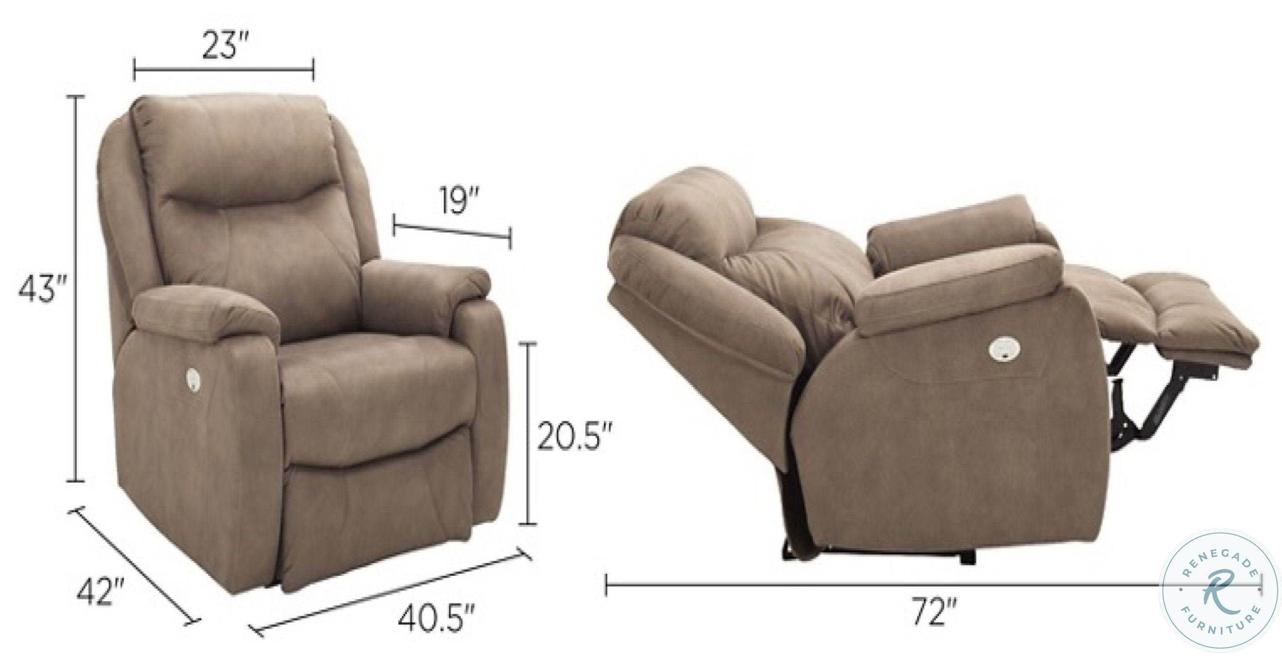 Hercules Amber Leather SoCozi Massage Big Man's Recliner From Southern ...